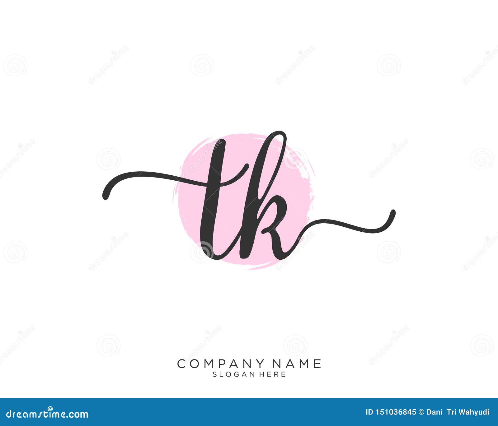 TK Initial Handwriting Logo Concept Stock Illustration - Illustration ...
