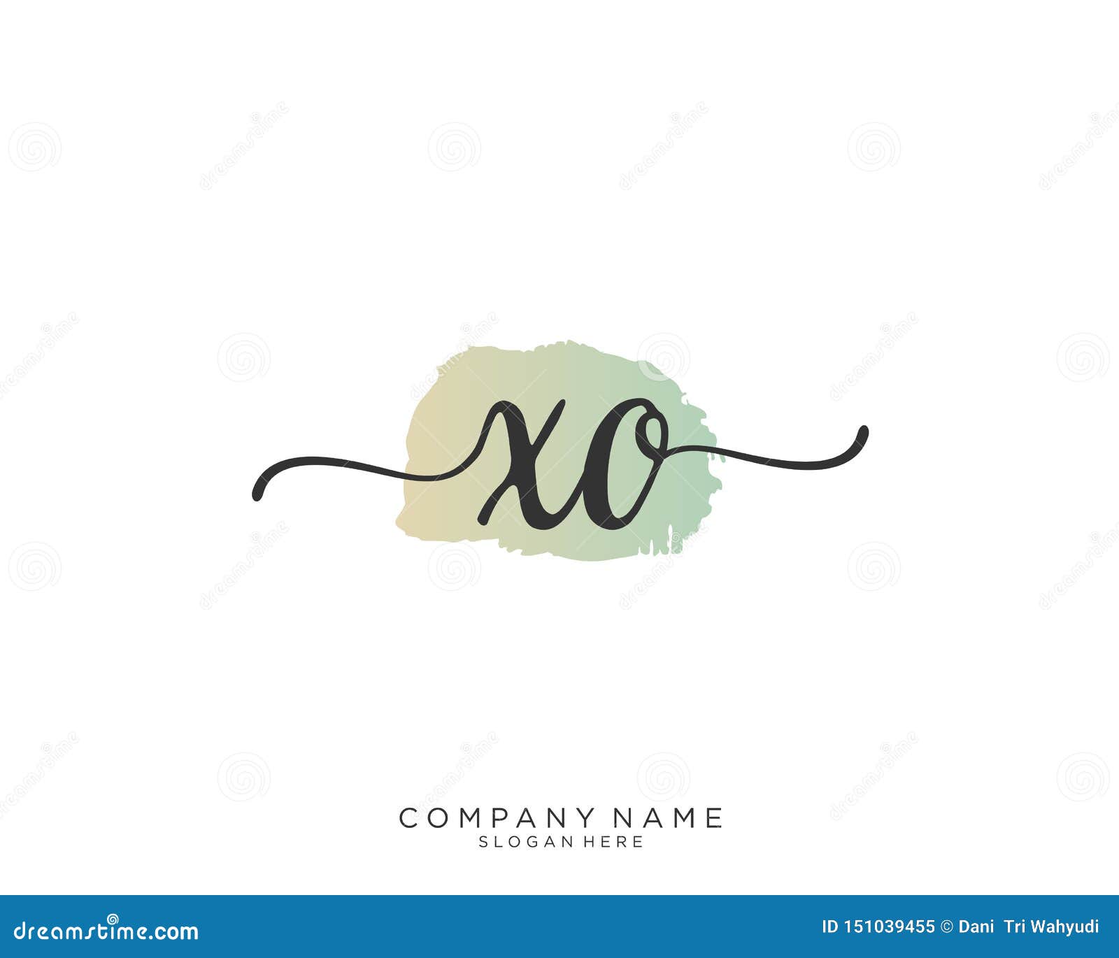 XO Initial Handwriting Logo Concept Stock Illustration - Illustration ...