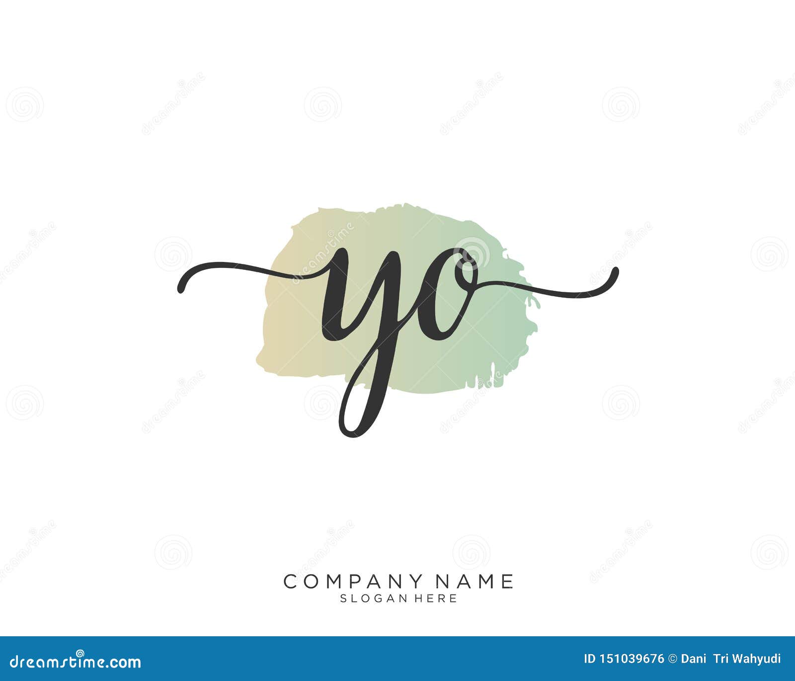 YO Initial Handwriting Logo Concept Stock Illustration - Illustration ...