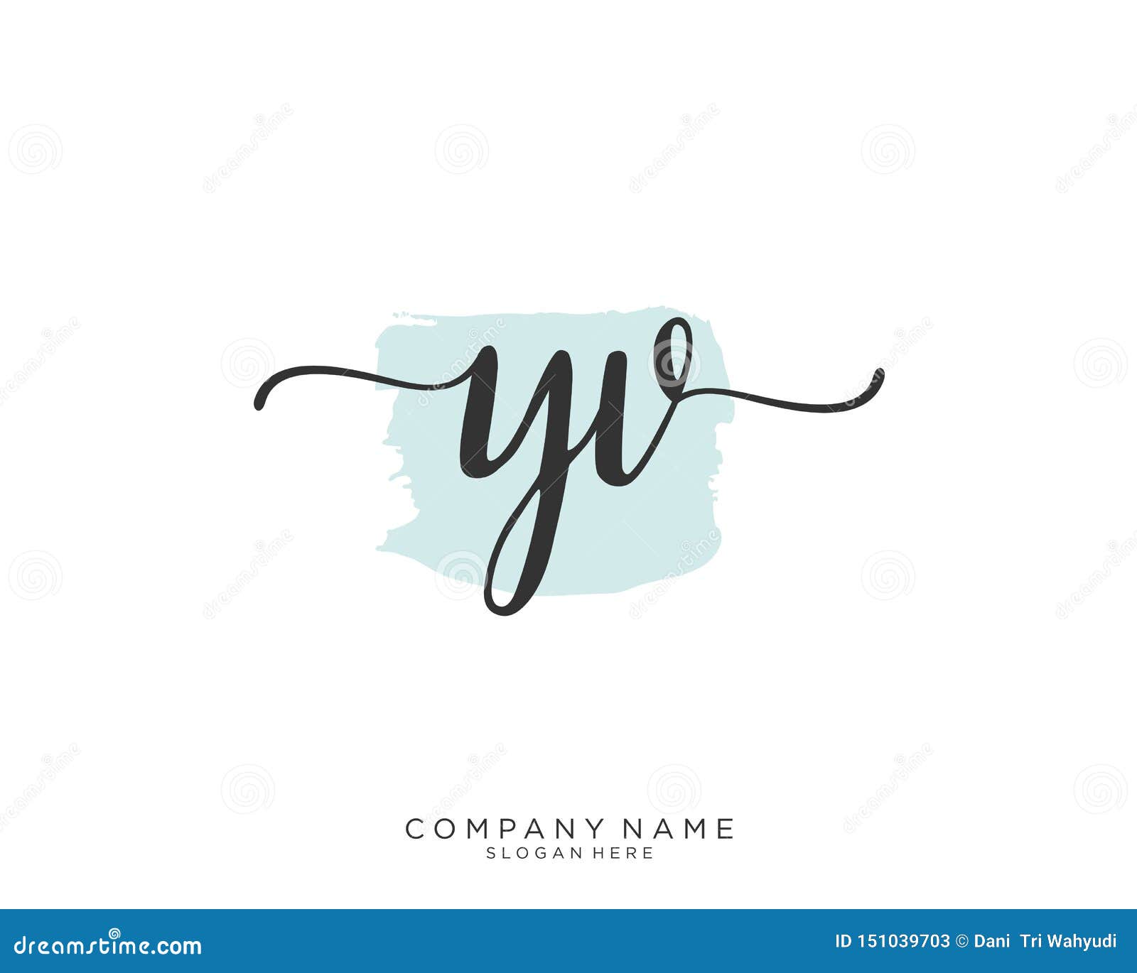 YV Initial Handwriting Logo Concept Stock Illustration - Illustration ...