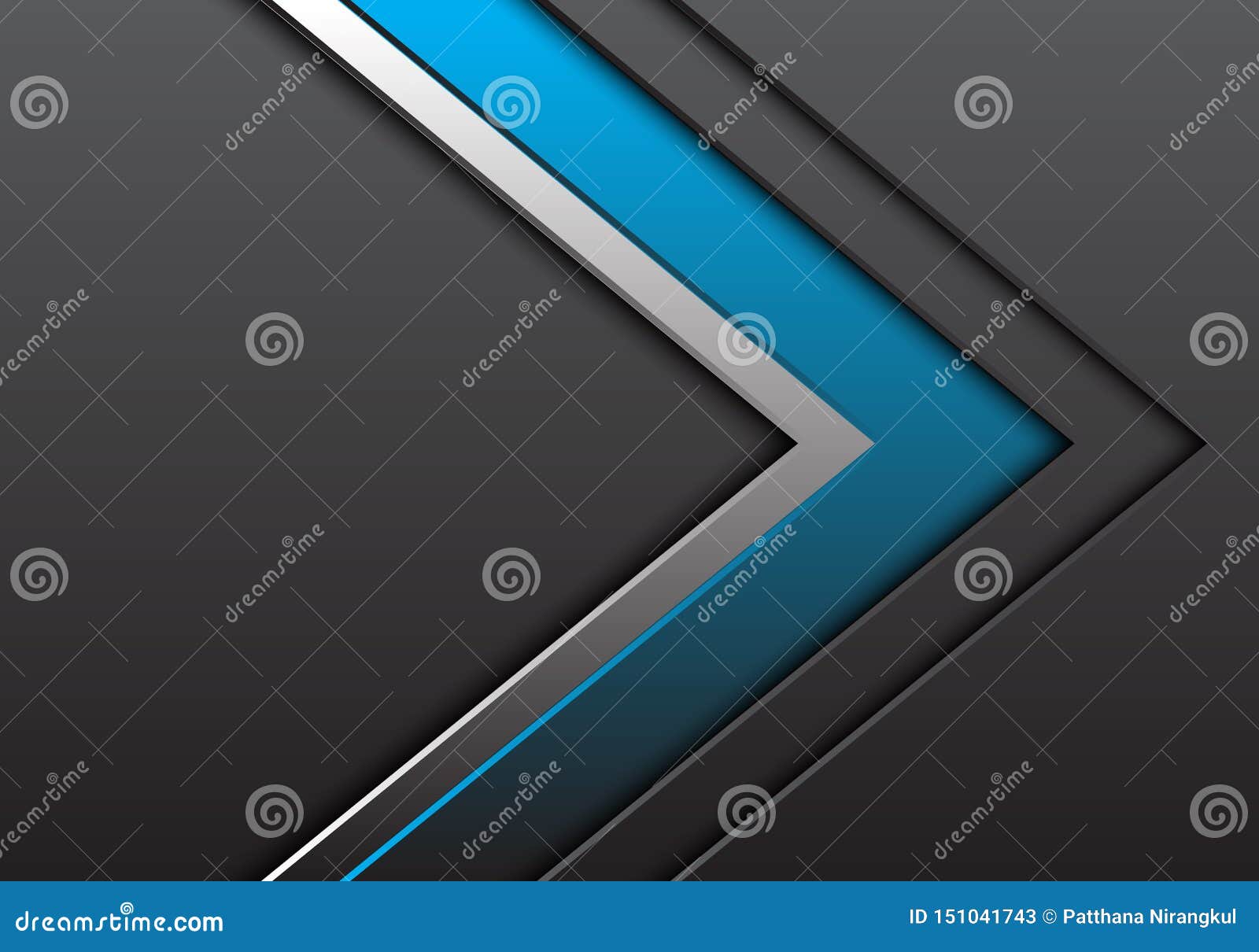 Abstract Blue Silver Grey Arrow with Blank Space Direction Design ...