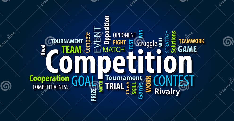 Competition Word Cloud stock illustration. Illustration of contest ...
