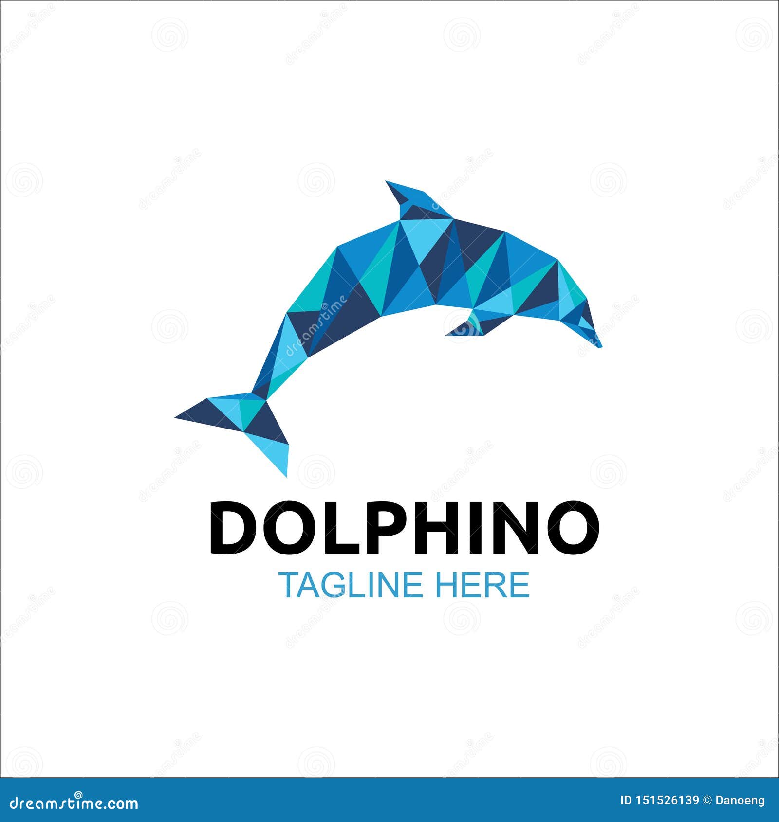 Poly dolphin logo stock image. Image of poly, polygon - 151526139