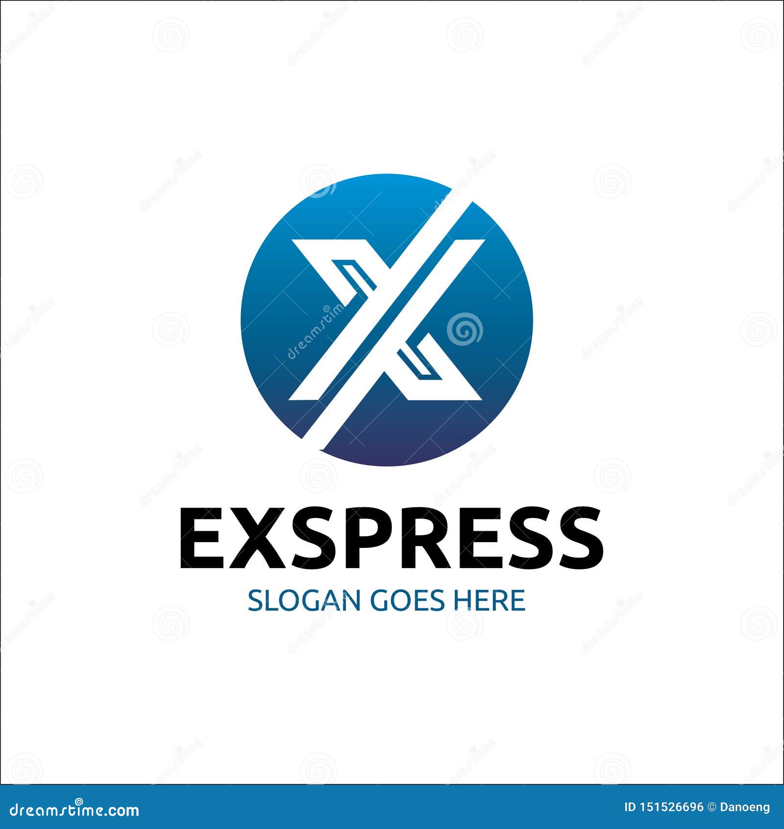 Creative Circle X Letter Logo Design Stock Illustration - Illustration ...