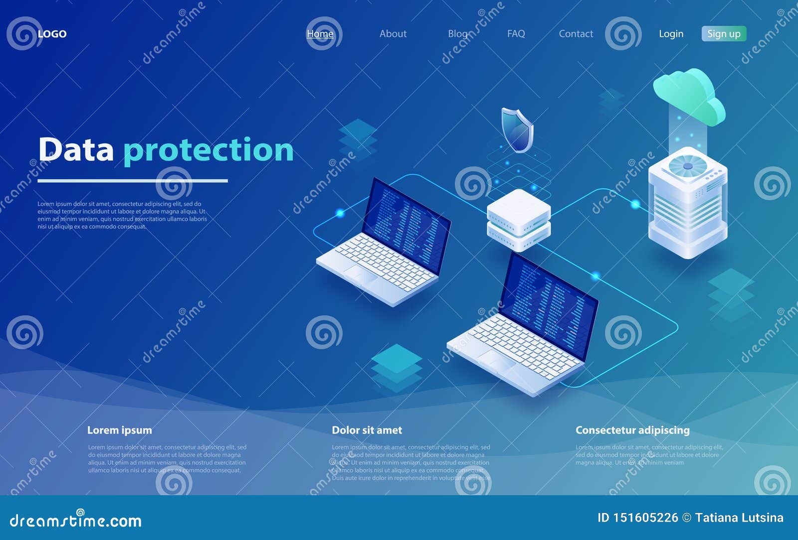 Web Cloud Technology Business. Internet Data Services. Cloud Data ...