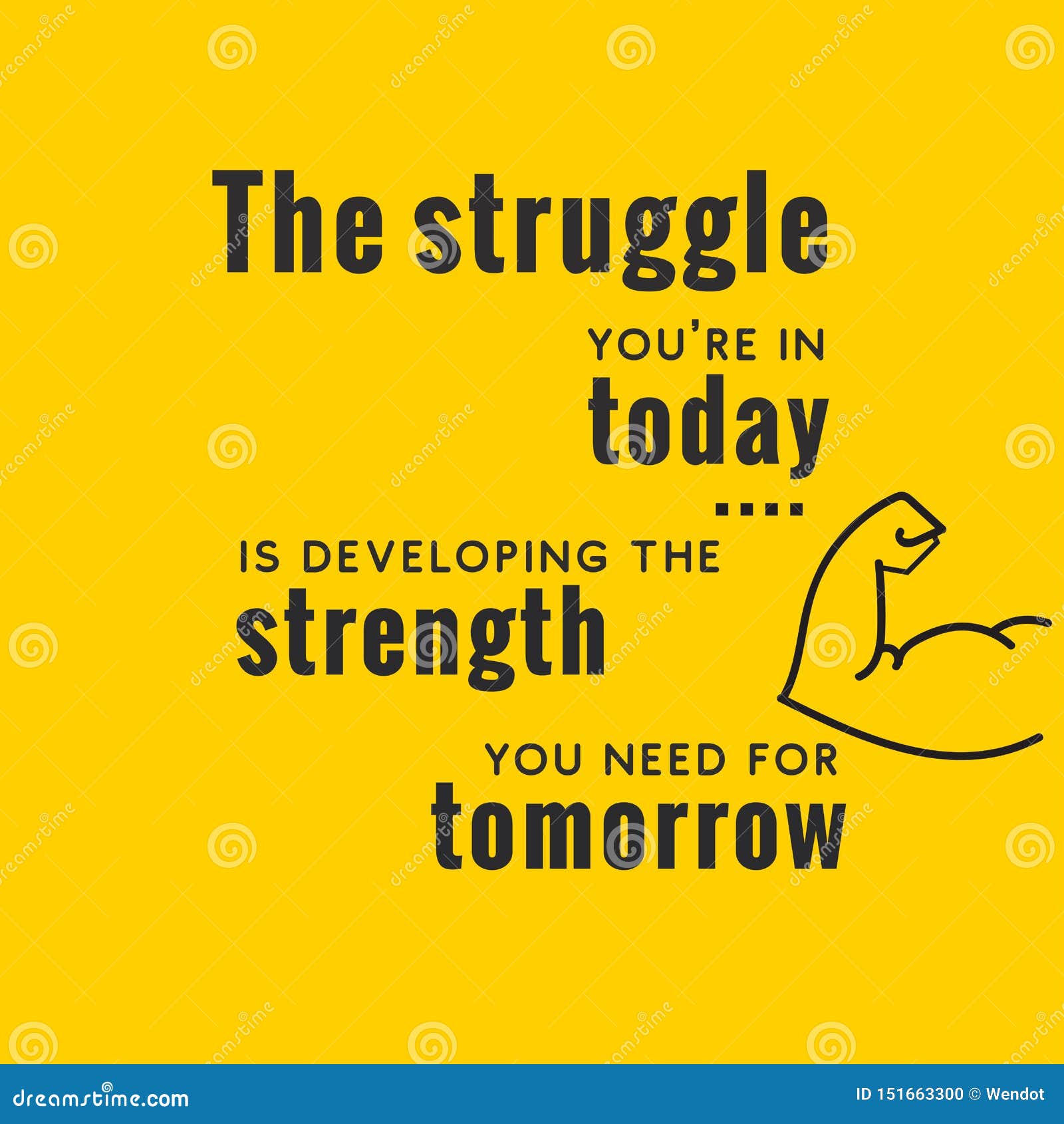 Creative Inspiring Motivation Quote Vector Modern Yellow Background ...