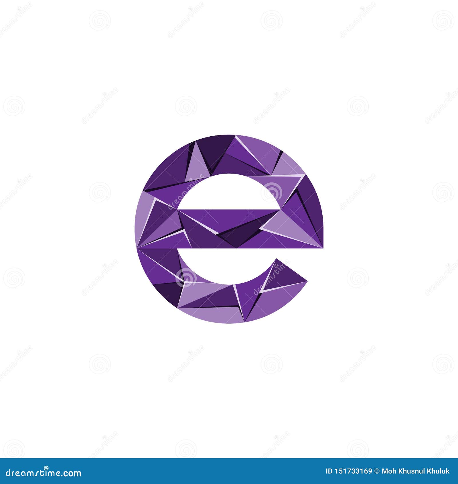Initial Letter E Abstract Triangle Logo Vector Stock Vector ...