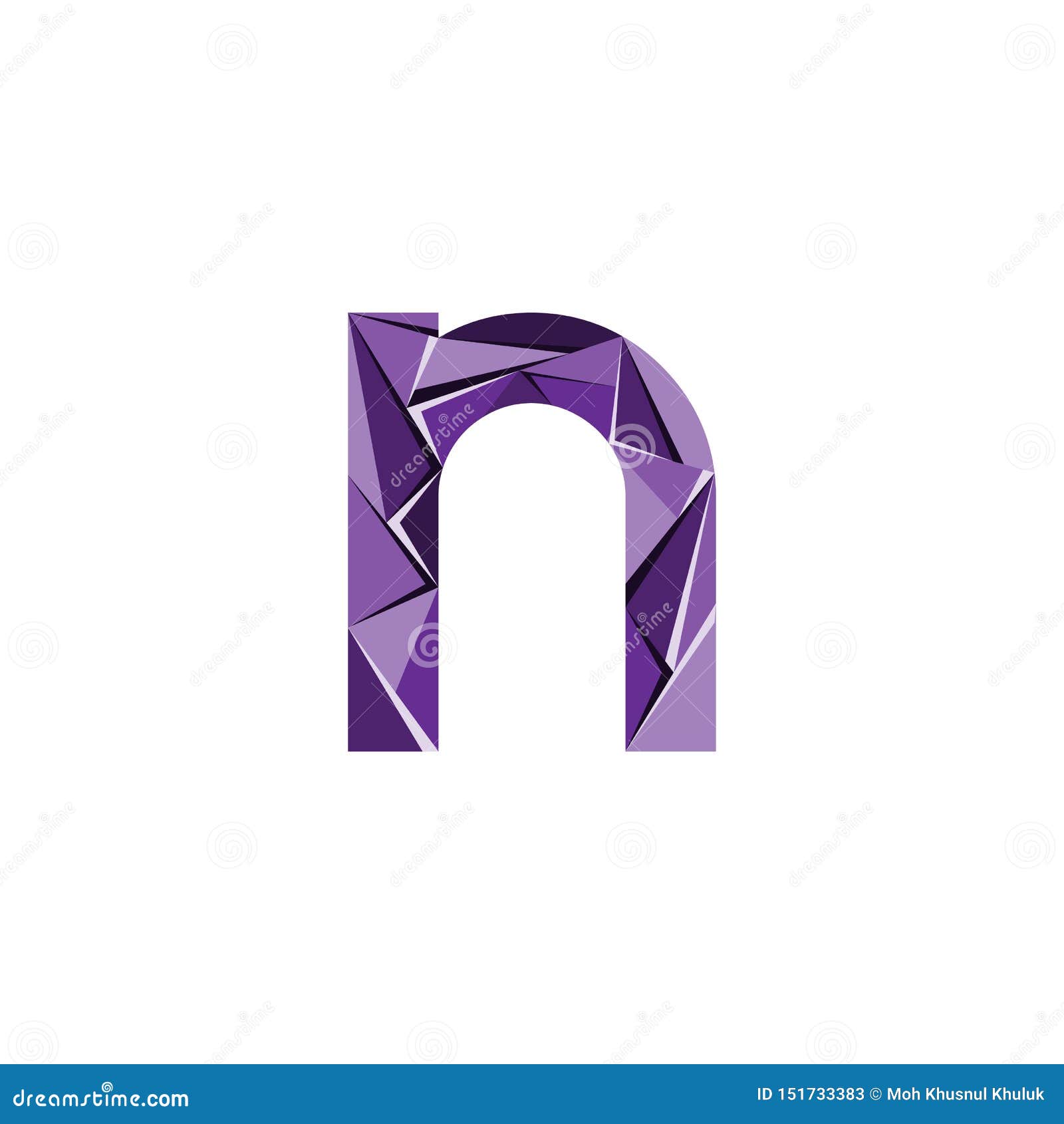 Initial Letter N Abstract Triangle Logo Vector Stock Vector ...