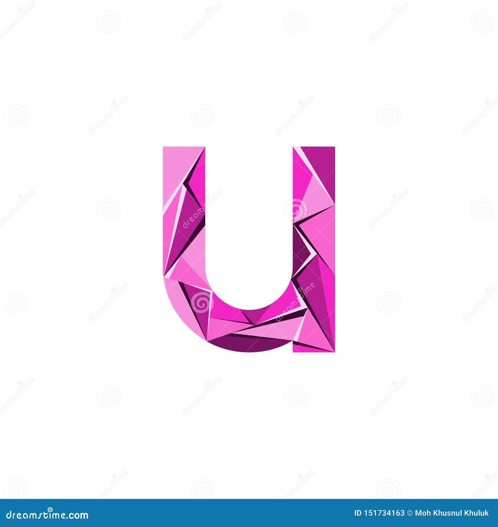 Initial Letter U Abstract Triangle Logo Vector Stock Vector ...