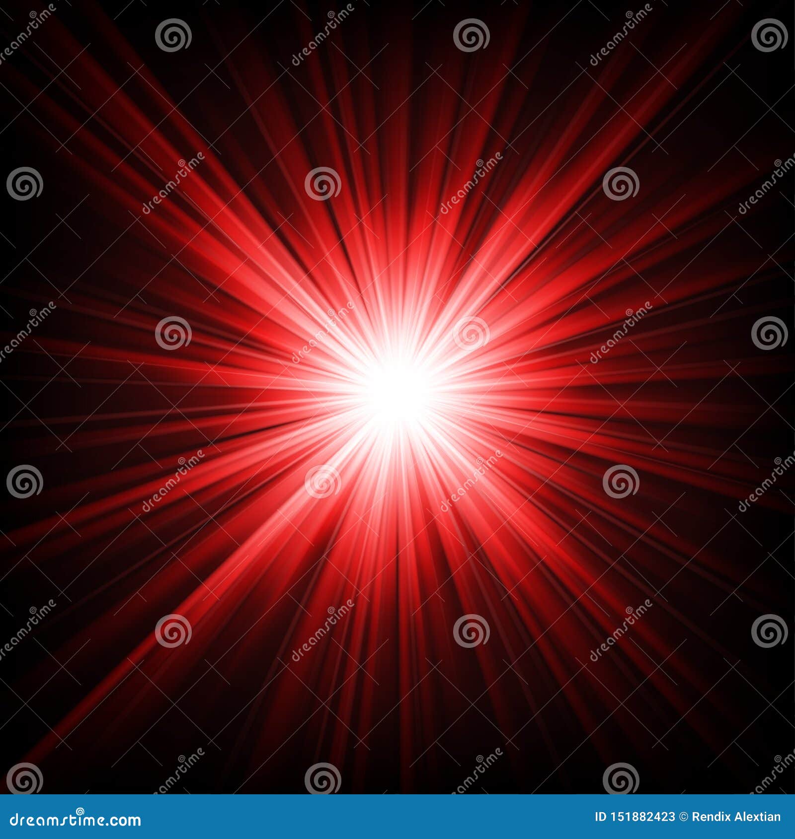 Red Light Shining from Darkness Stock Vector - Illustration of flaming ...