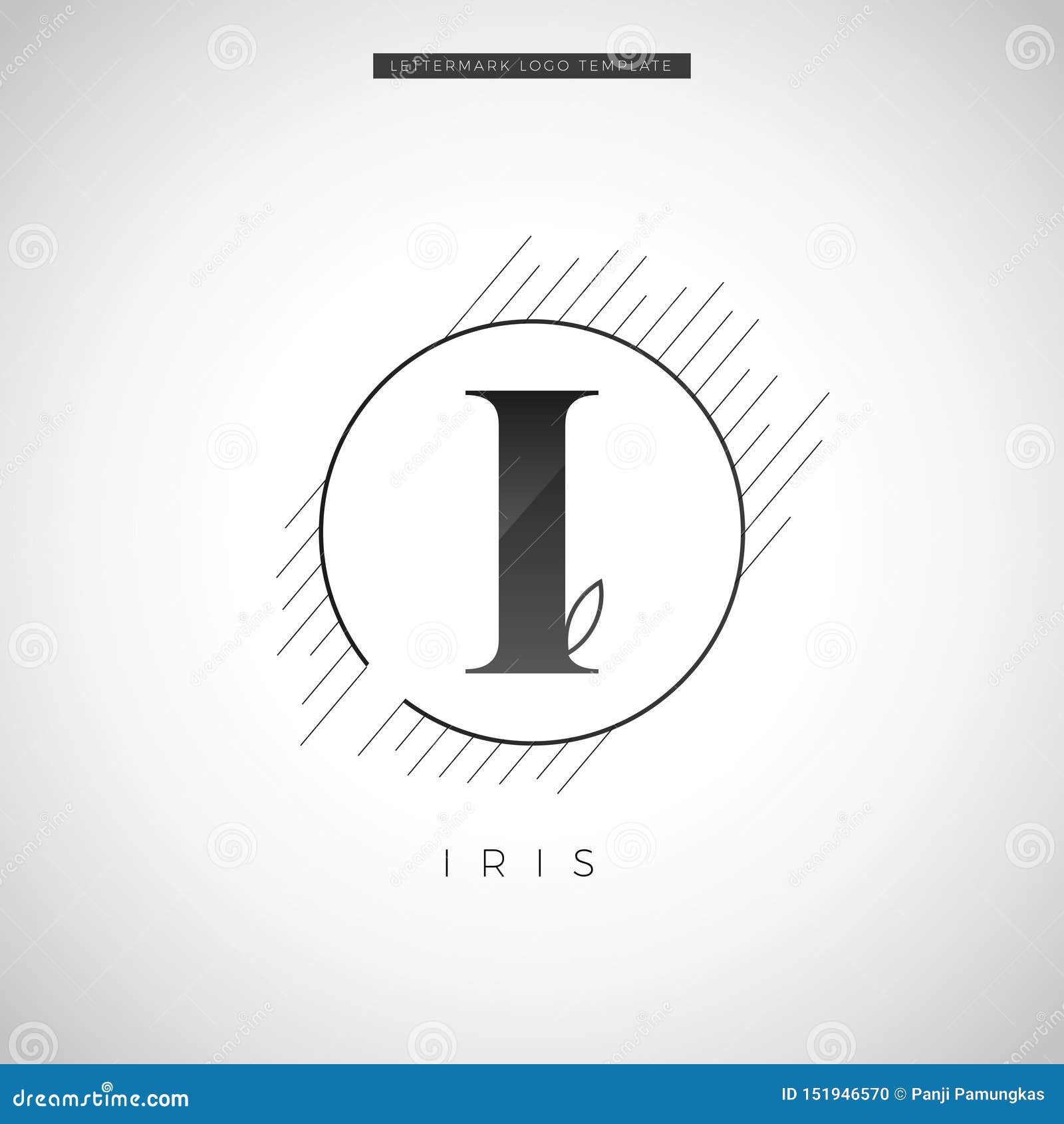 Simple Monogram Letter Type I Logo Design Template Stock Illustration ...