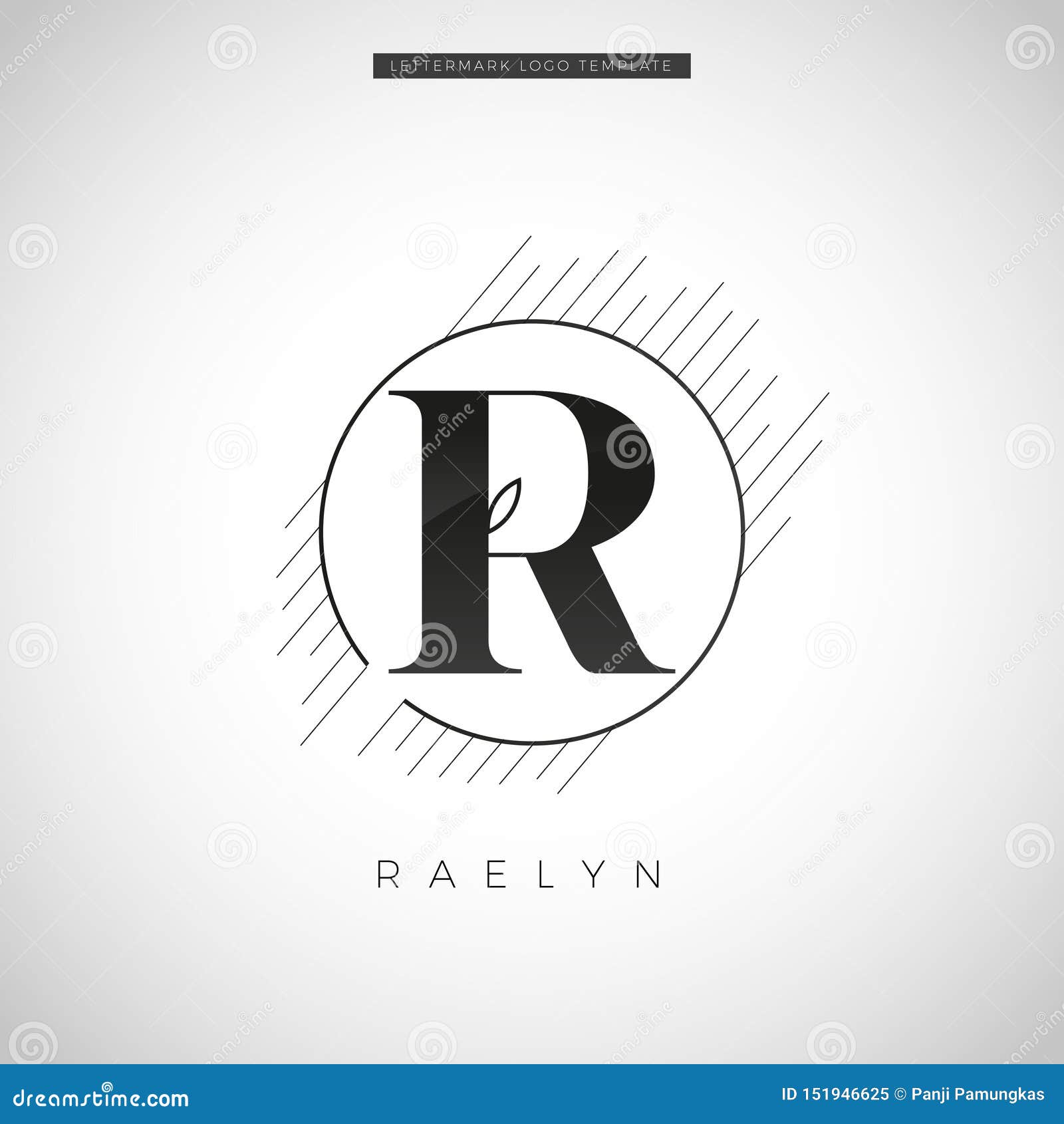 Simple Monogram Letter Type R Logo Design Template Stock Illustration ...