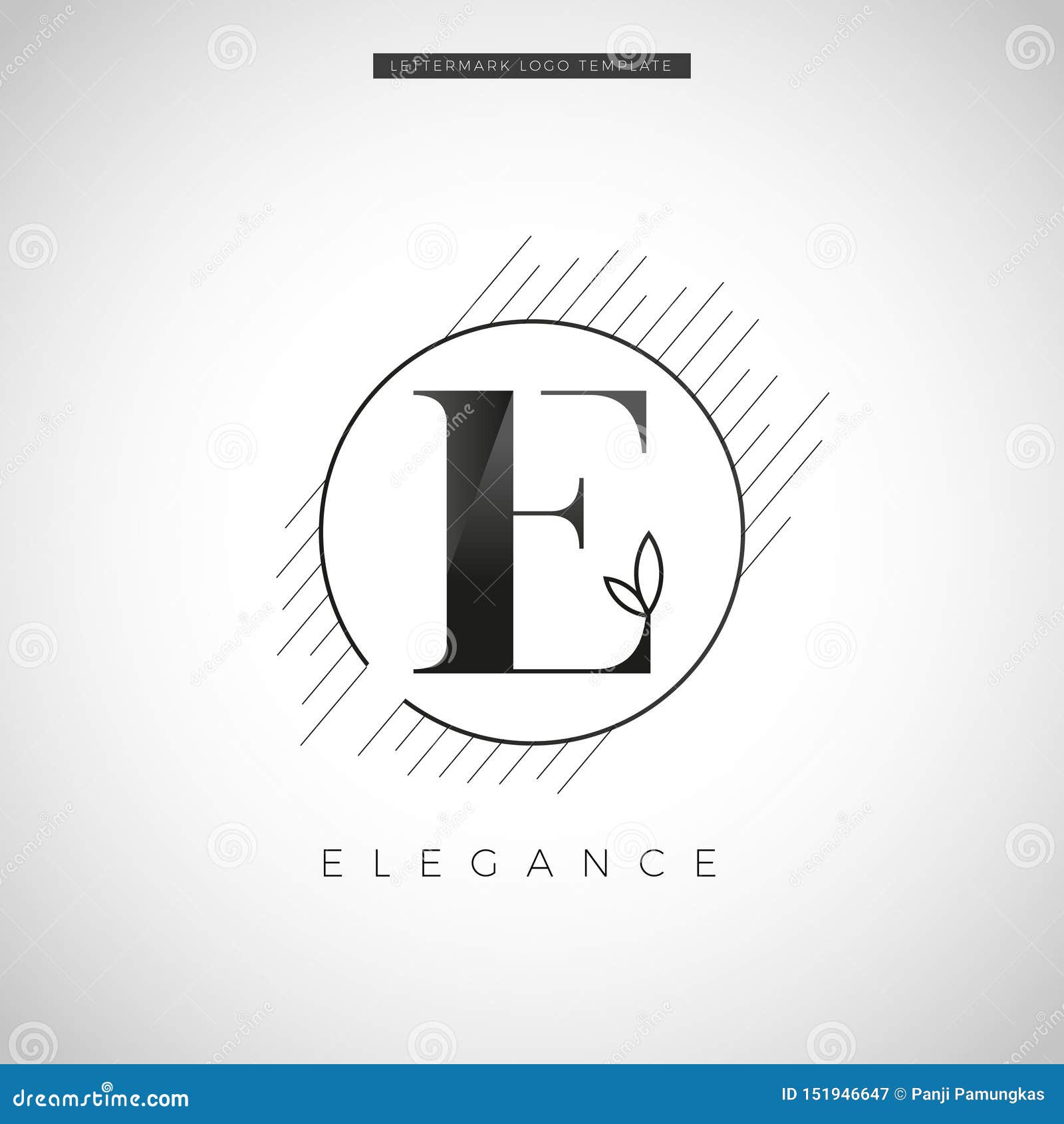 Simple Monogram Letter Type E Logo Design Template Stock Illustration ...