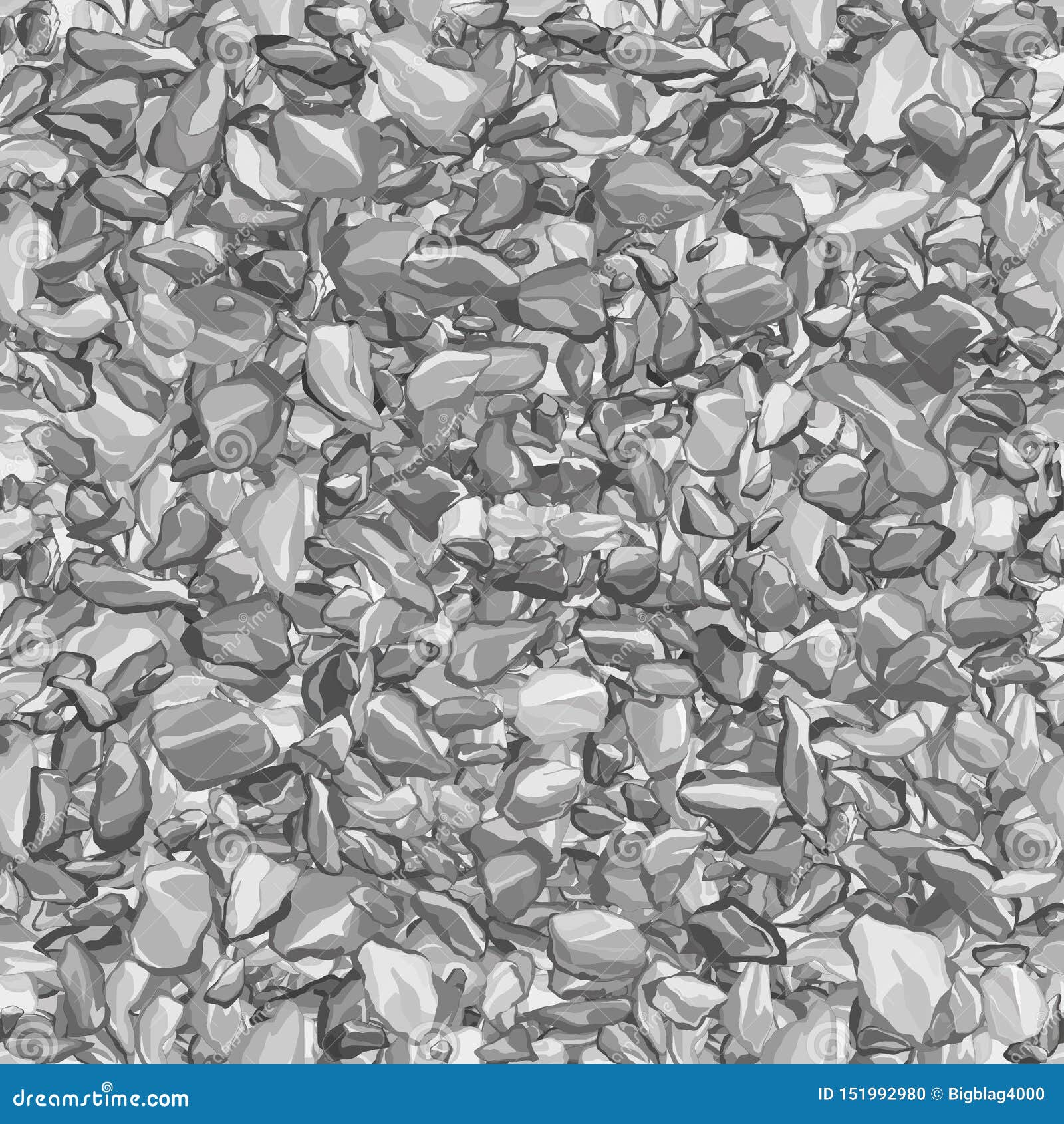 Grey Stones Granite Gravel Texture Illustration. Stock Vector ...