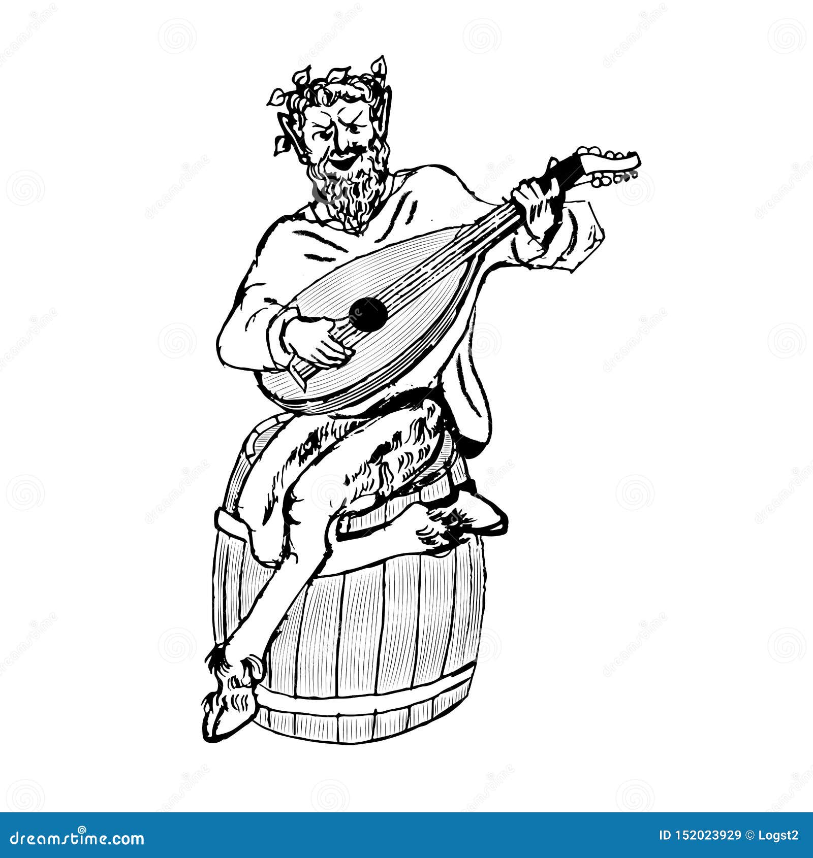 Satyr Vector Logo. Brewery Emblem Stock Vector - Illustration of ...