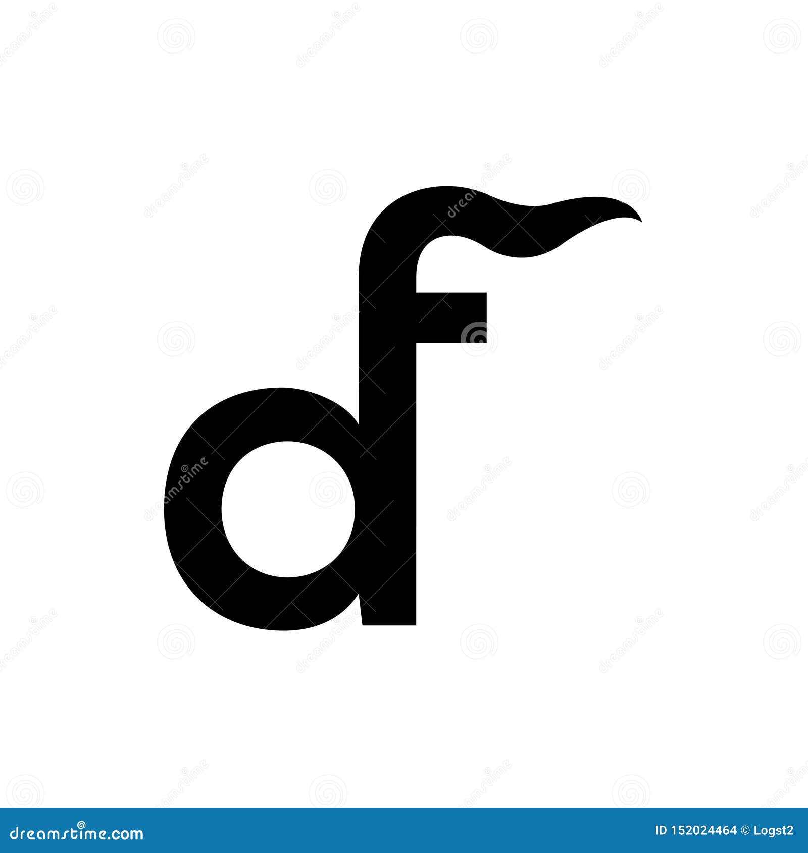 D,f Letter Vector Logo. D,f Letters Emblem, Monogram, Badge, Design ...