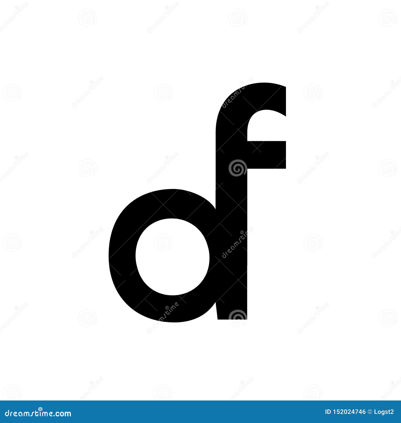 D,f Letter Vector Logo. D,f Letters Emblem, Monogram, Badge, Design ...