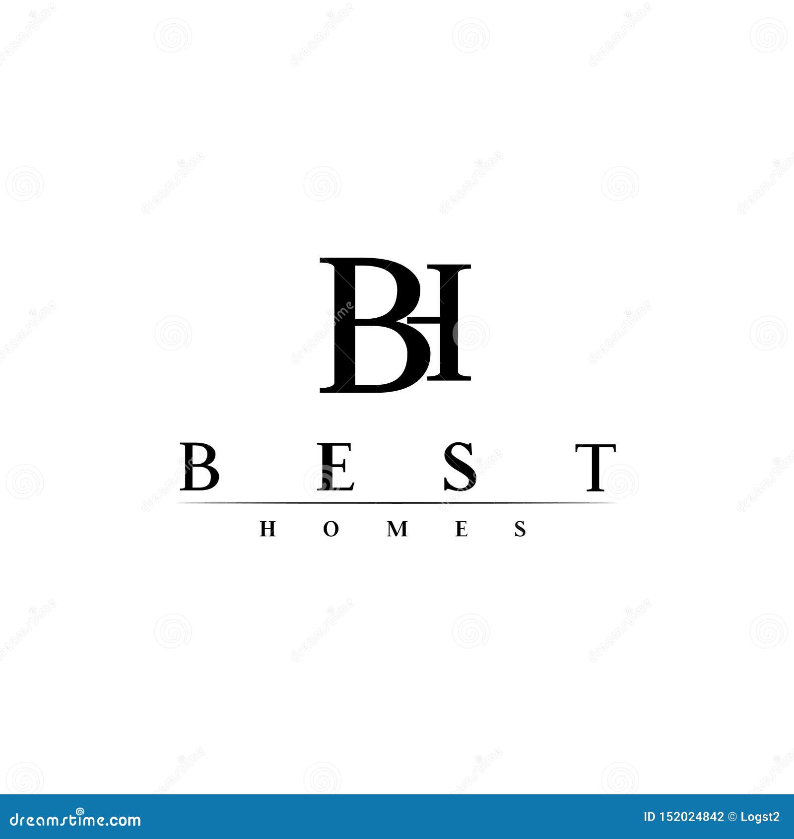 B,H Letters Properties Vector Logo. Real Estates Icon Stock Vector ...