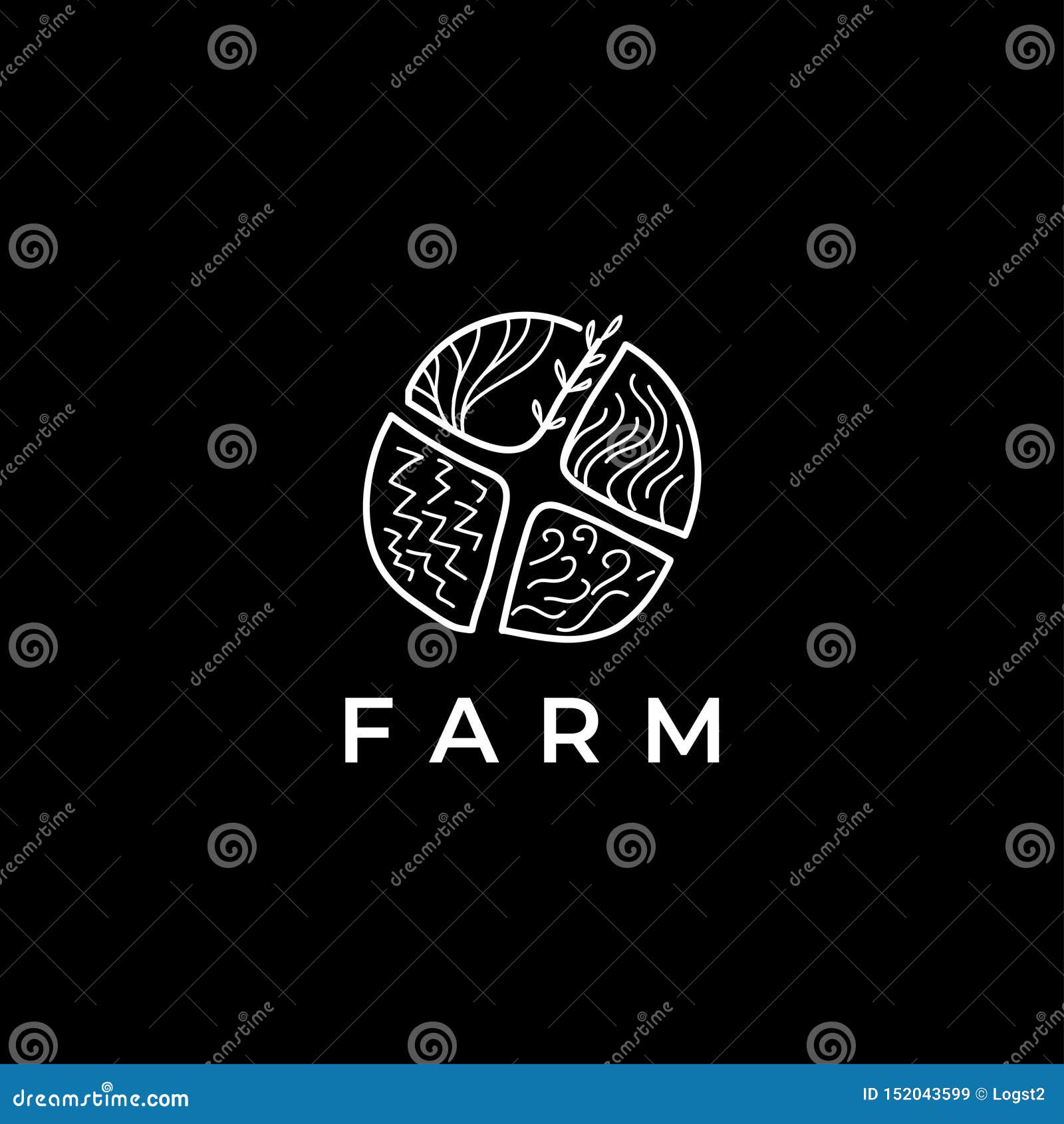Farm Vector Logo. Bio Production Emblem Stock Vector - Illustration of ...