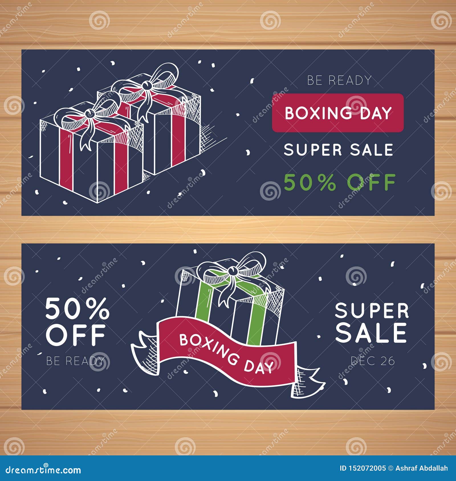 Happy Boxing Day Sale Design with Gift Boxes , Shopping Holiday Big ...