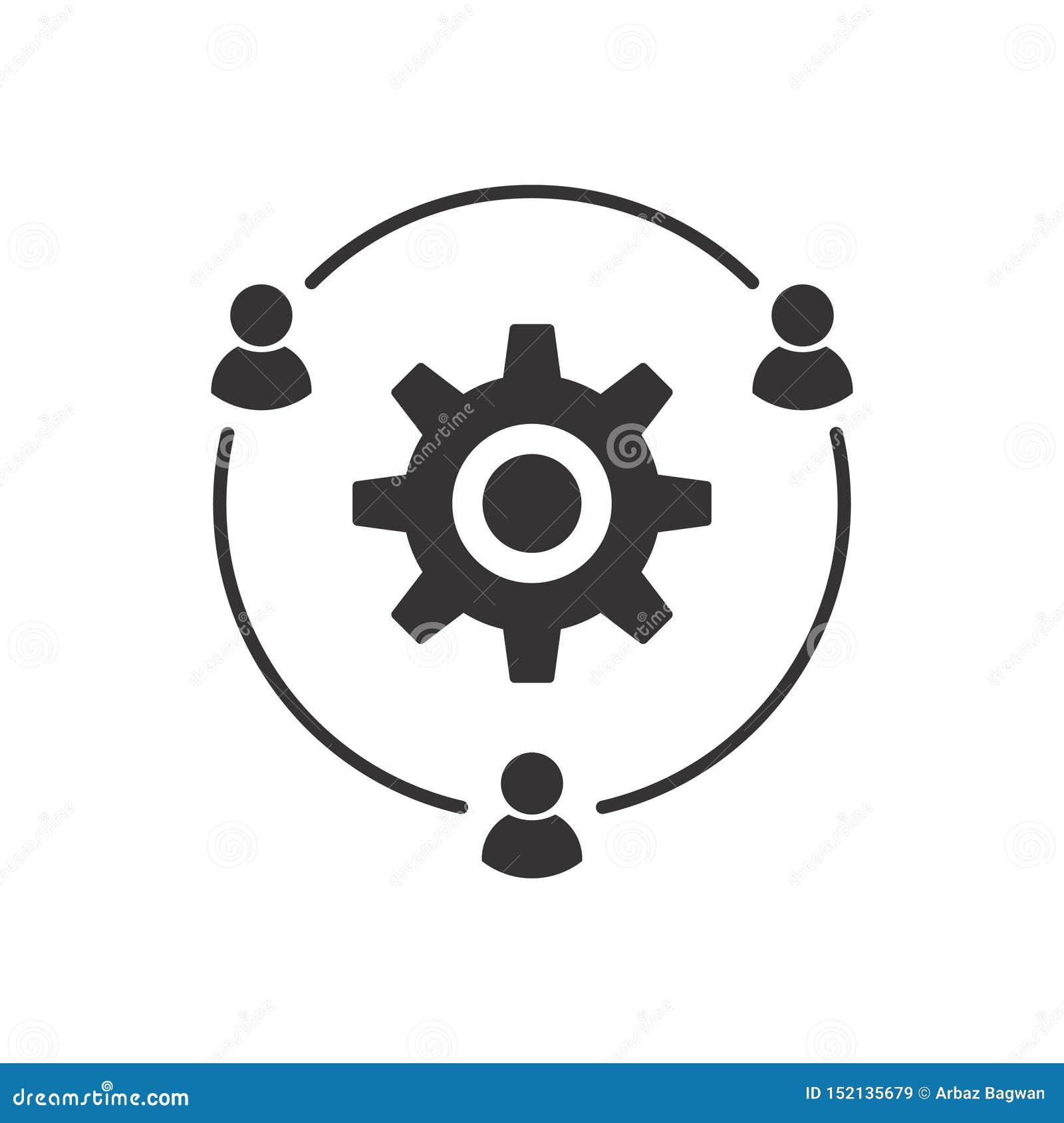 Group of People Interacting with Each Other Icon Stock Illustration ...