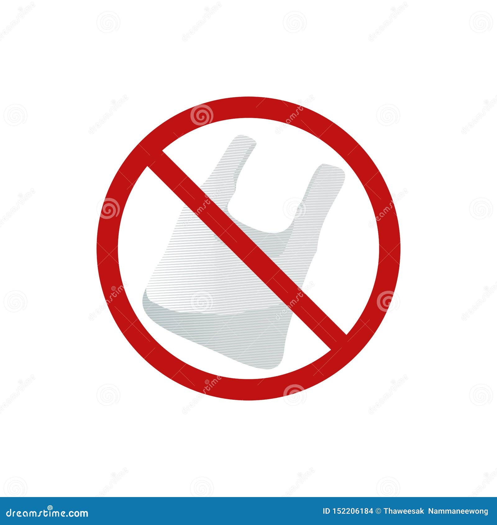 No Plastic Bag Free Day Campaign Stock Vector - Illustration of website ...