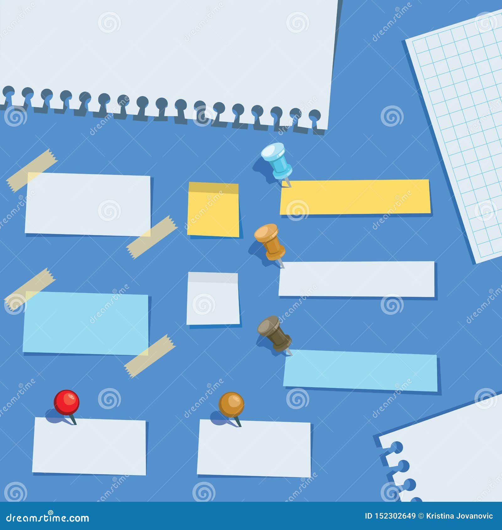 Post it Notes Various Message Paper Reminders Copy Space Cartoon Quirky ...