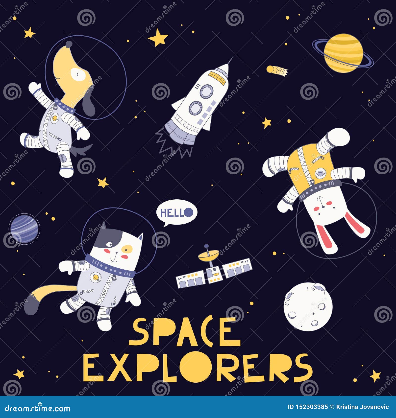 Space Explorers Royalty-Free Cartoon | CartoonDealer.com #8191841