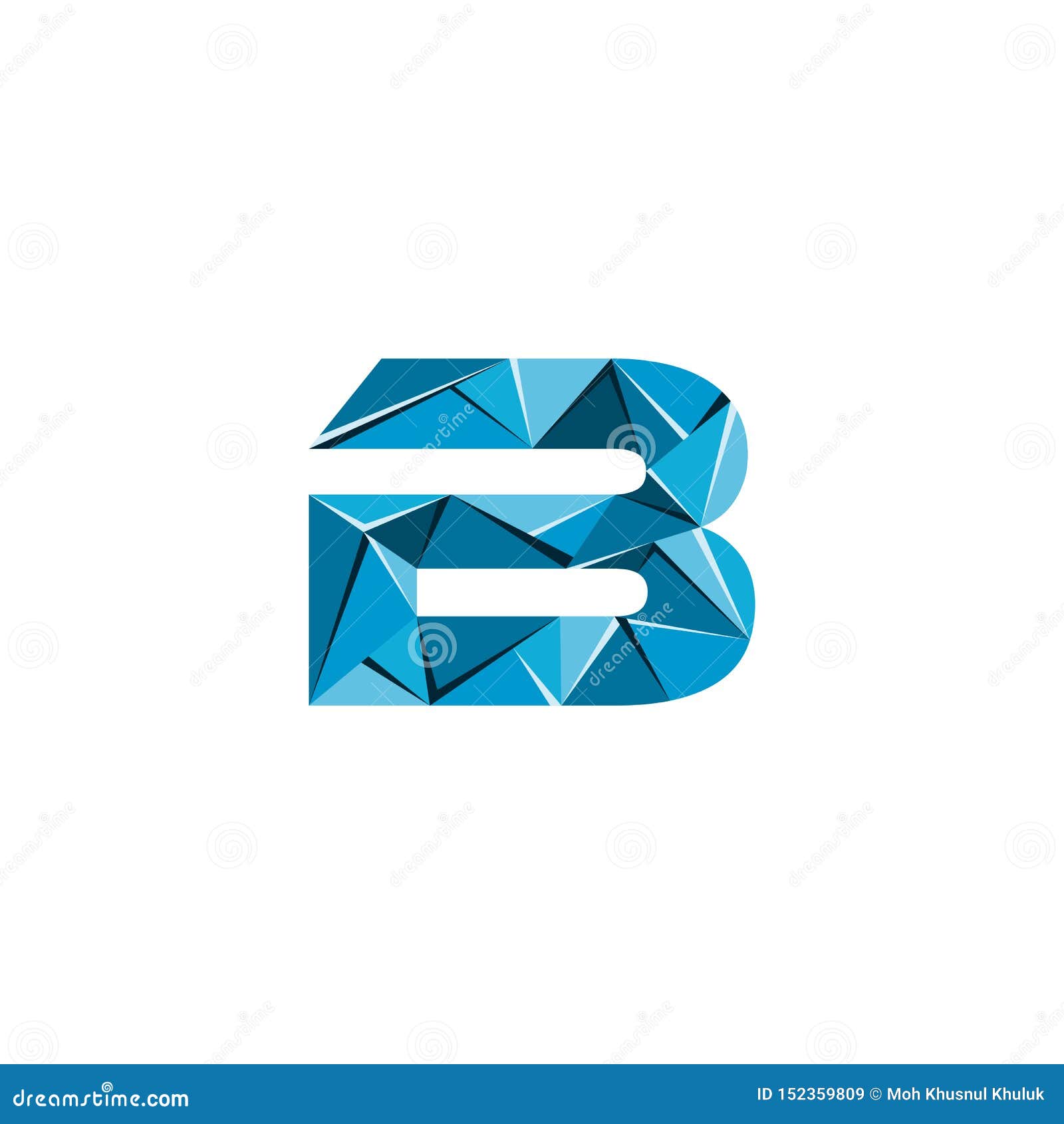 Initial Letter B Capital Abstract Triangle Logo Vector Stock Vector ...