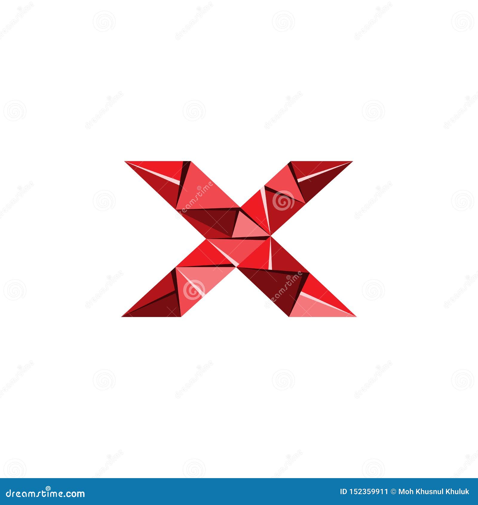 Initial Letter X Capital Abstract Triangle Logo Vector Stock Vector ...