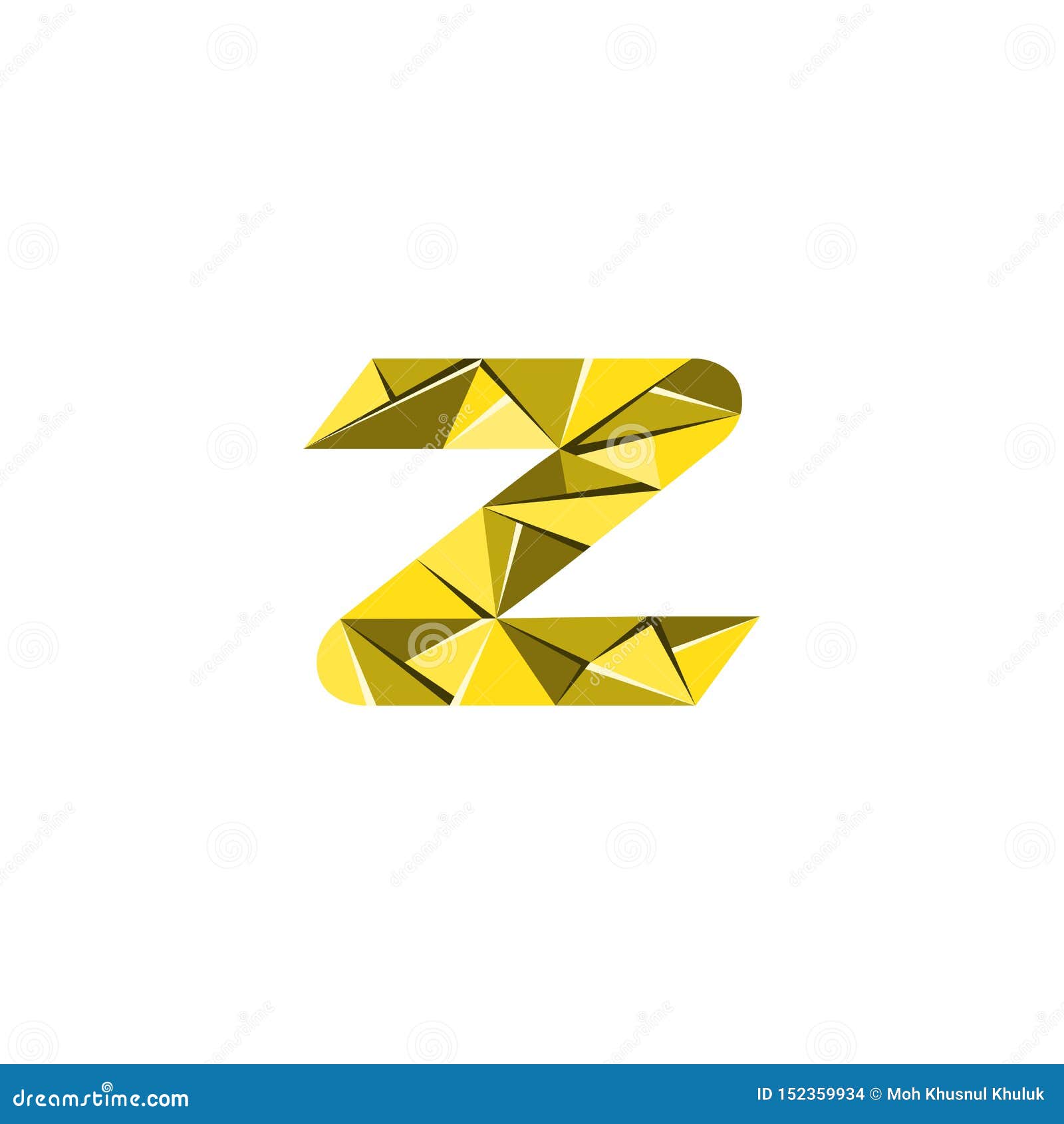 Initial Letter Z Capital Abstract Triangle Logo Vector Stock Vector ...