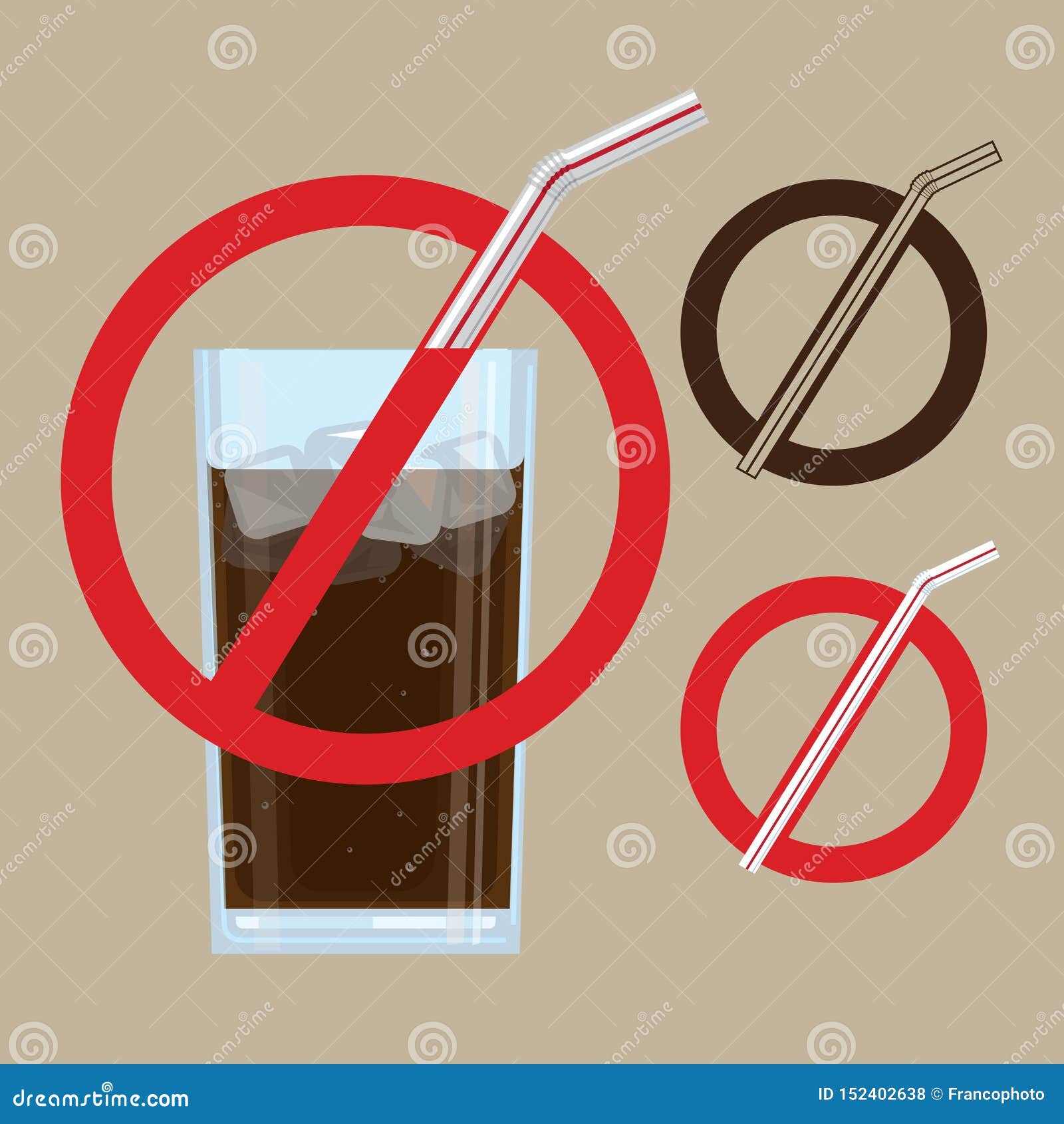 Plastic Straw Vector Icon. Stop Using Plastic Straw. Safe The Earth ...