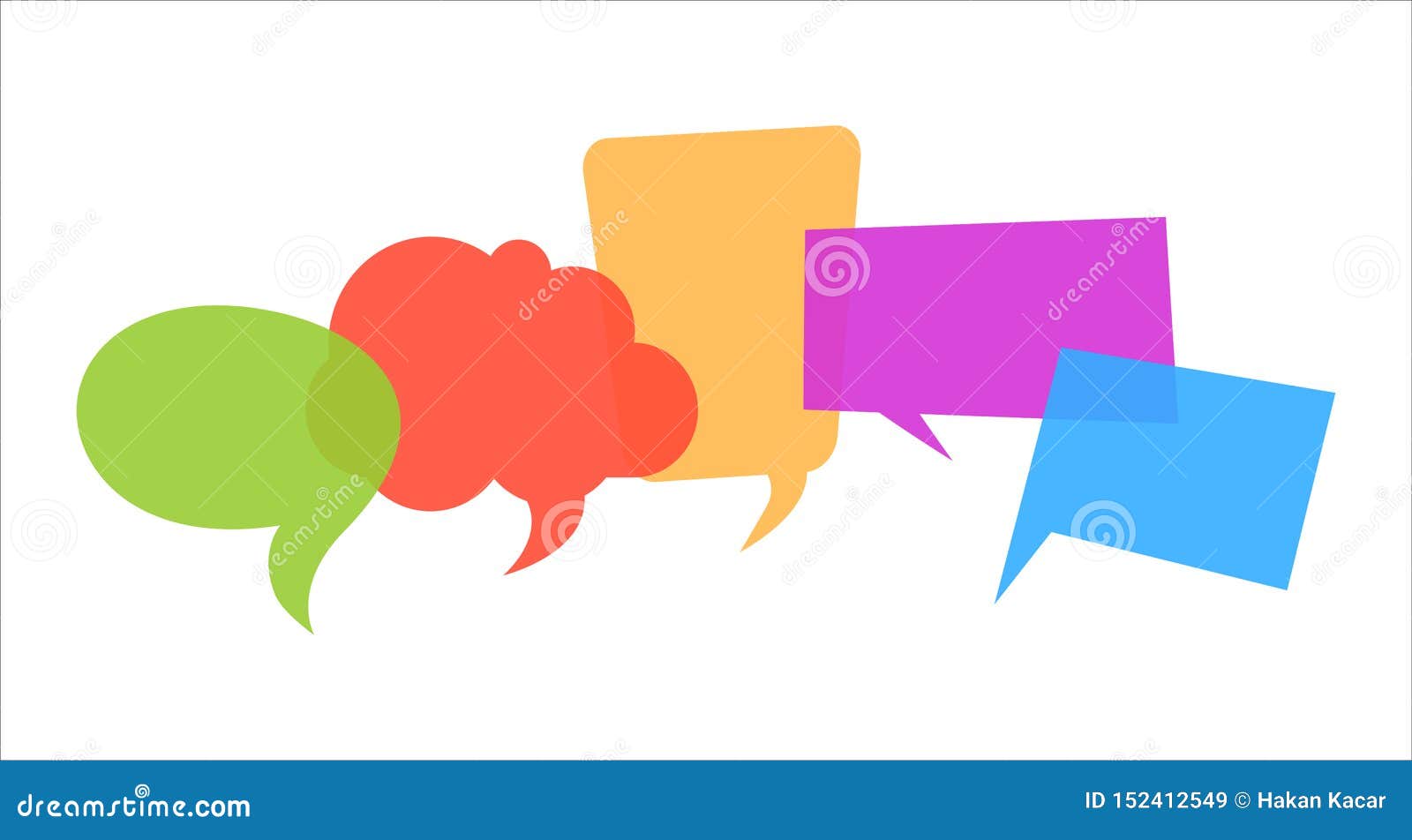 Colorful Balloons Used in Dialogues in Vector Illustration and Graphic ...