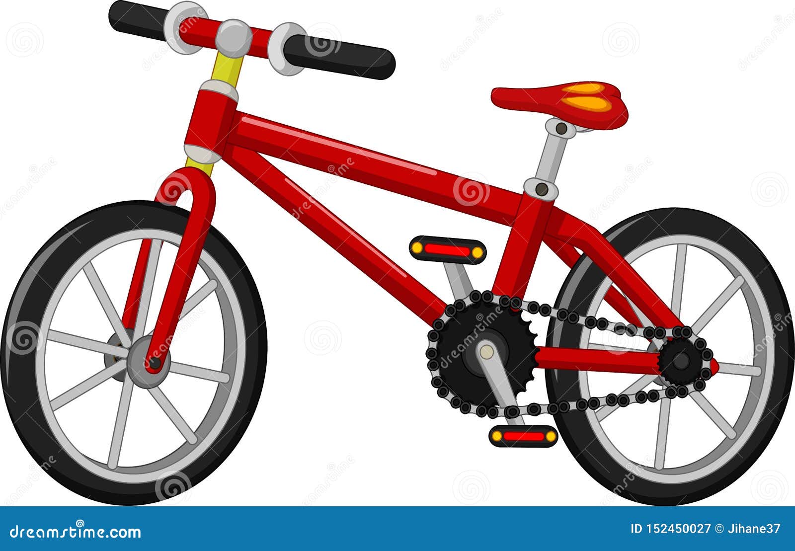 Funny Red Cicycle Cartoon stock illustration. Illustration of design ...