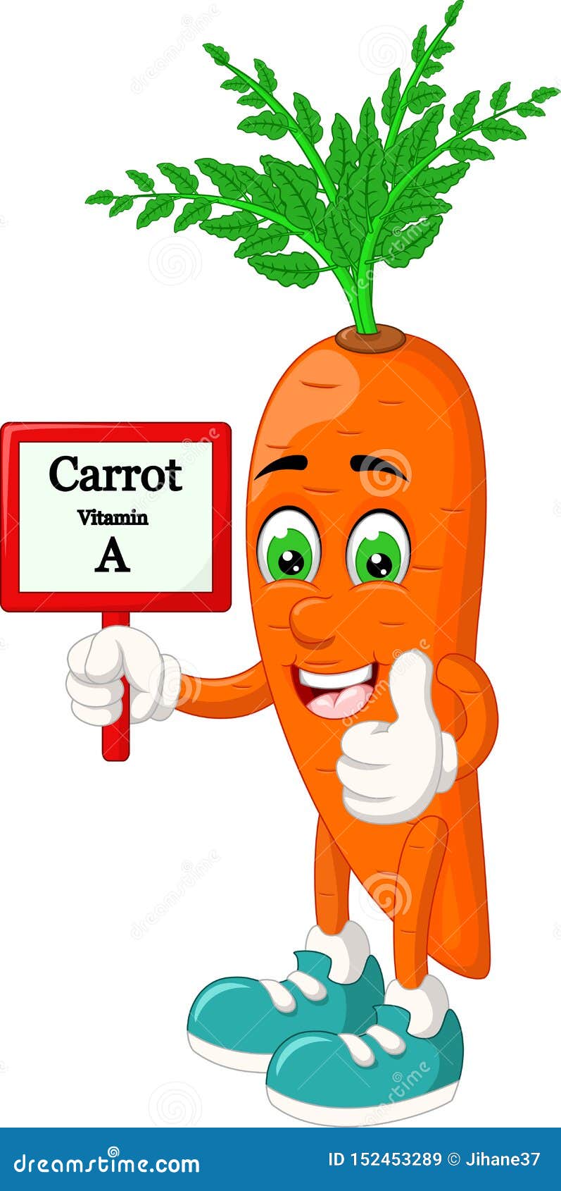 Funny Carrot Cartoon stock illustration. Illustration of laugh - 152453289
