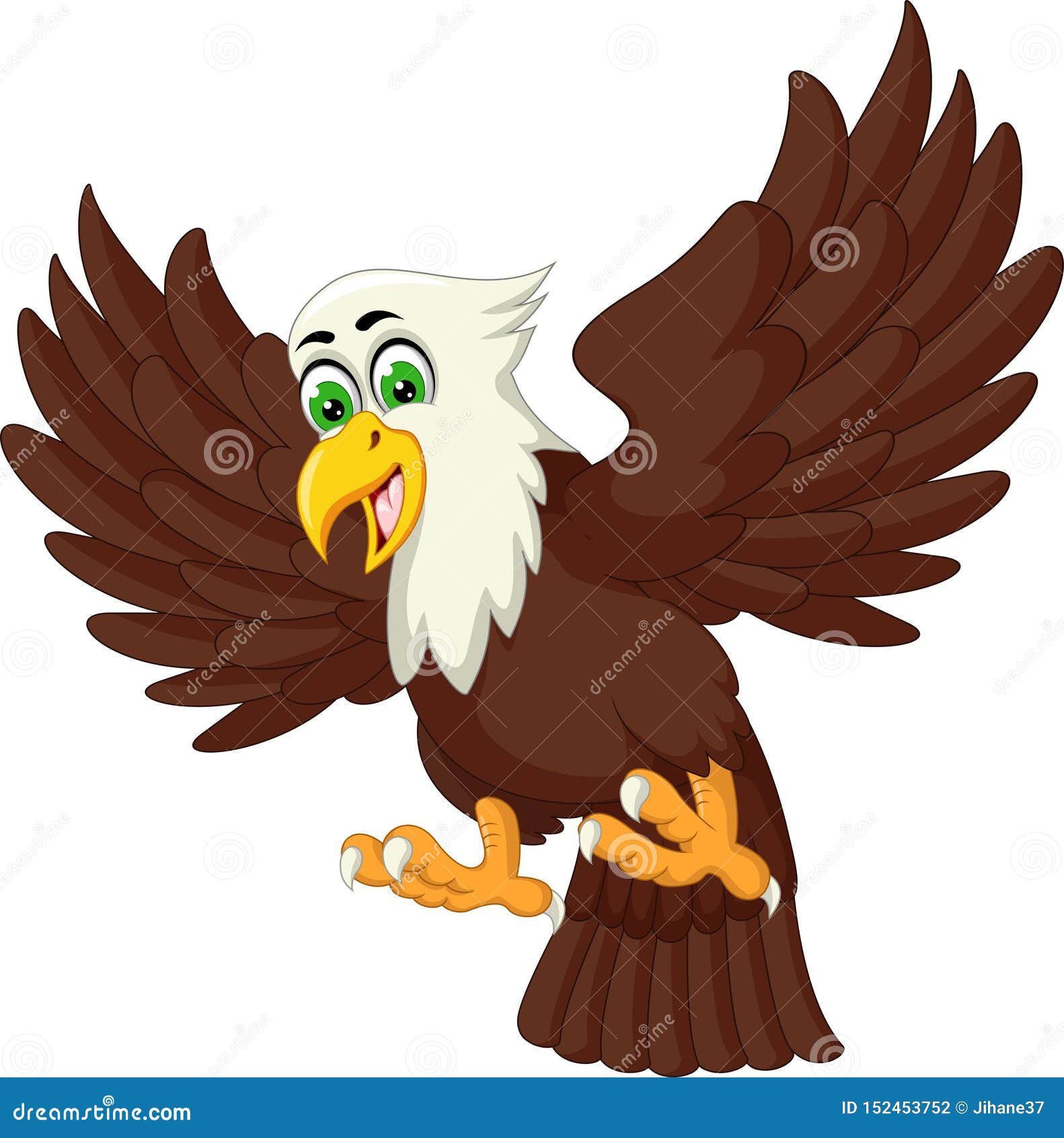 Funny Brown Eagle Cartoon Royalty-Free Stock Image | CartoonDealer.com ...