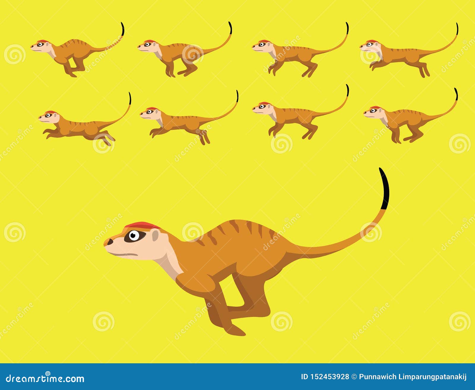 Running Man Animation Sprite Set. 8 Frame Loop. Cartoon Vector ...