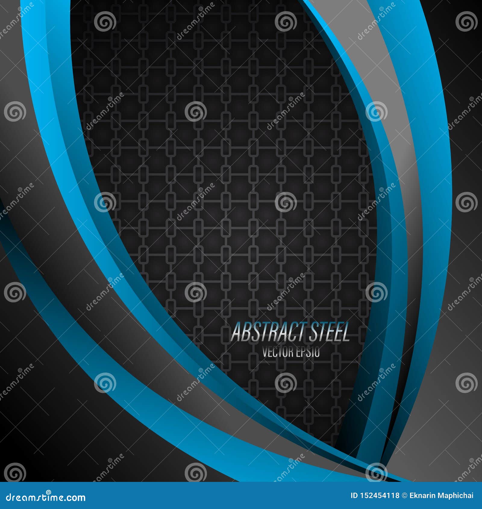 Blue Abstract Steel Scene Vector Stock Vector - Illustration of scene ...