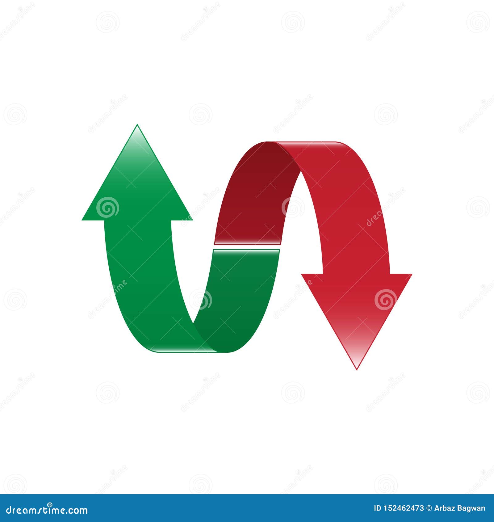 Up and Down or Rise and Fall Arrow Stock Vector - Illustration of ...