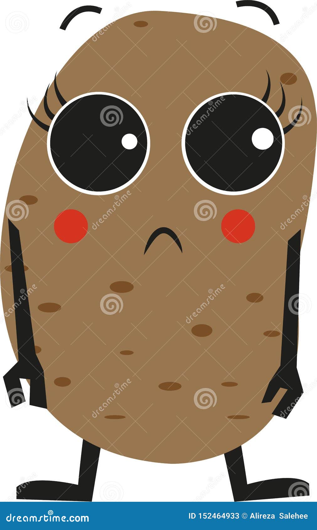 Sad Potato illustration stock illustration. Illustration of high ...