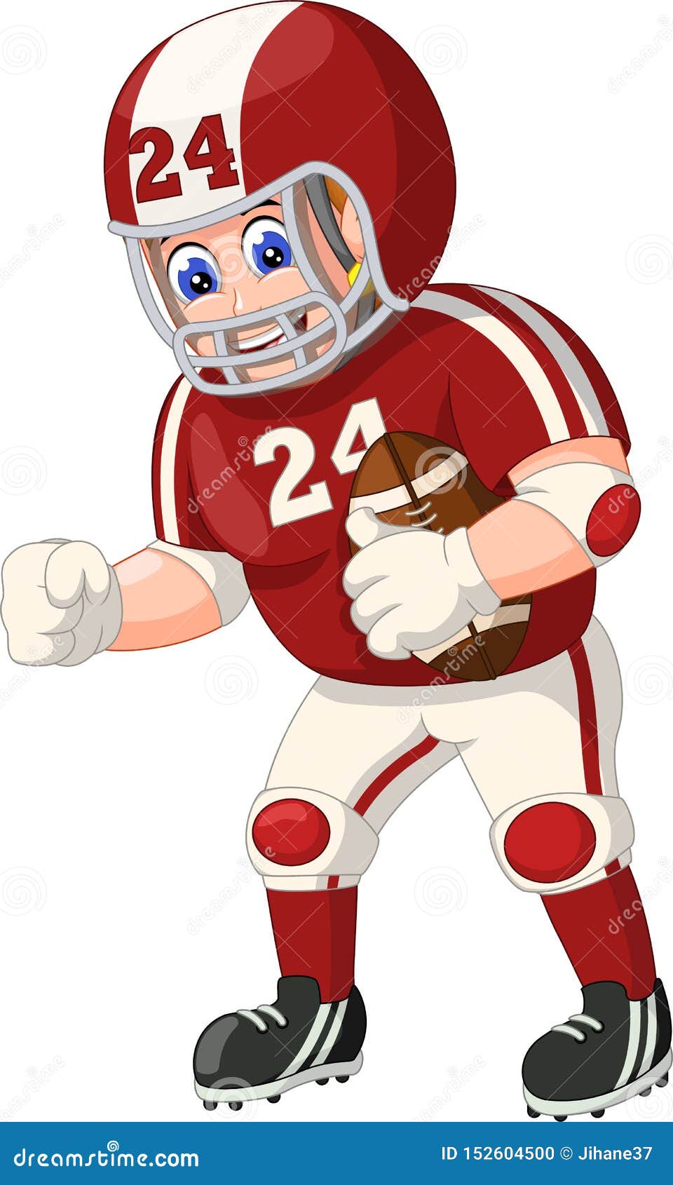 Funny Rugby Player Cartoon stock illustration. Illustration of eps10 ...