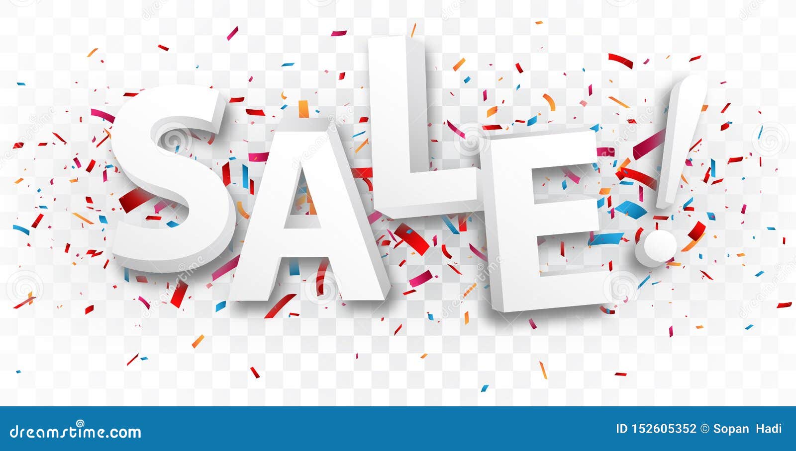 Sale Celebrations with Confetti Isolated on Transparent Background ...