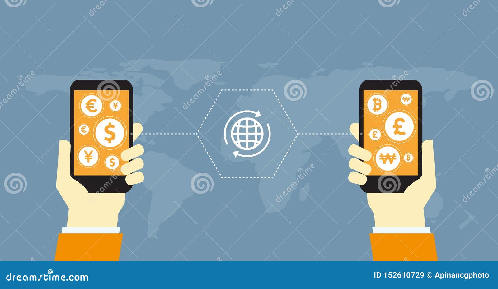 Flat Business Design Money Exchange and Transfer Stock Vector ...