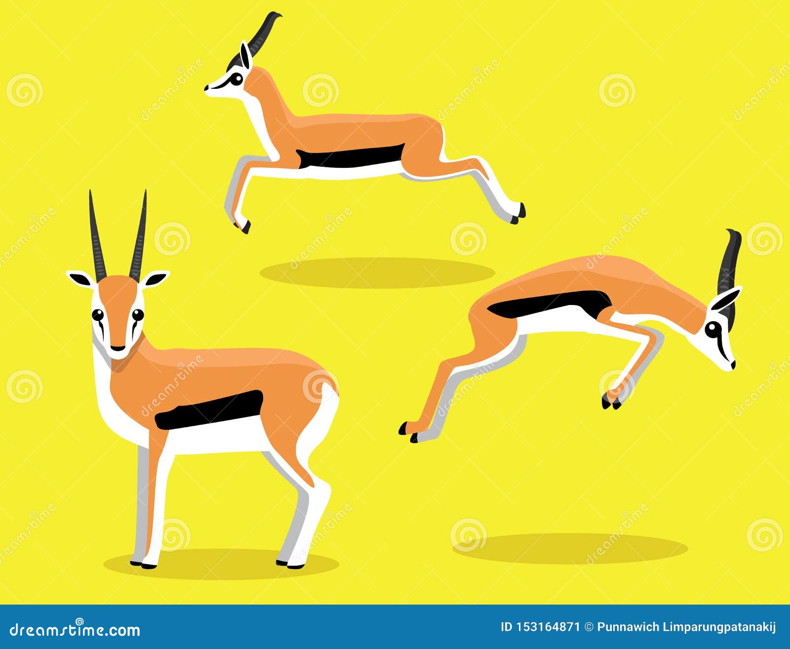 Thomson`s Gazelle Illustration, Drawing, Engraving, Ink, Line Art ...