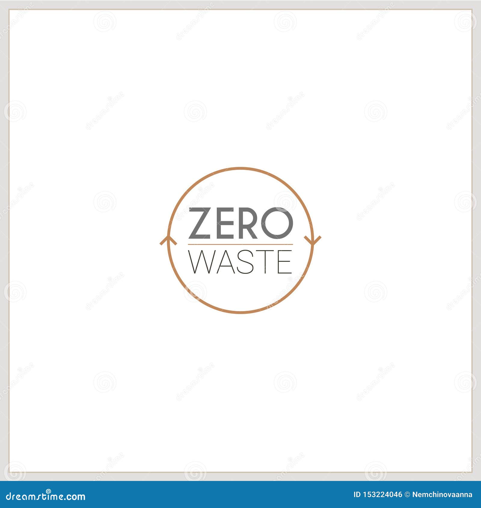 Zero waste logotype stock vector. Illustration of holistic - 153224046