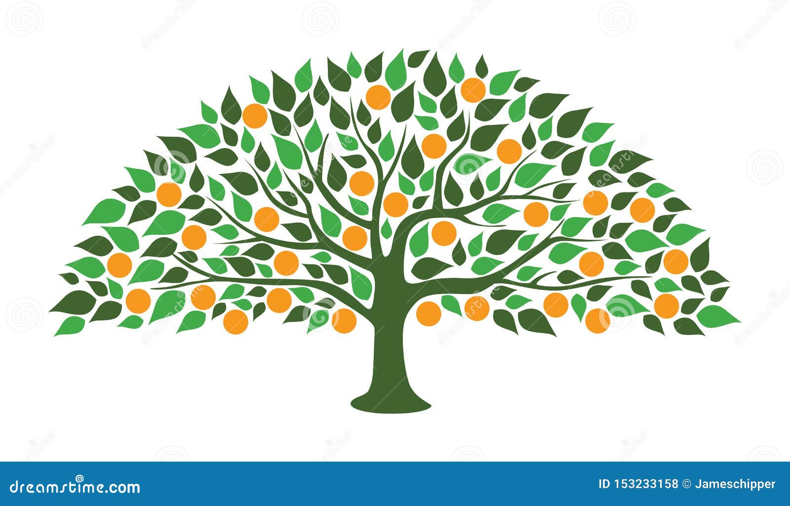 Abstract orange tree stock vector. Illustration of blob - 153233158