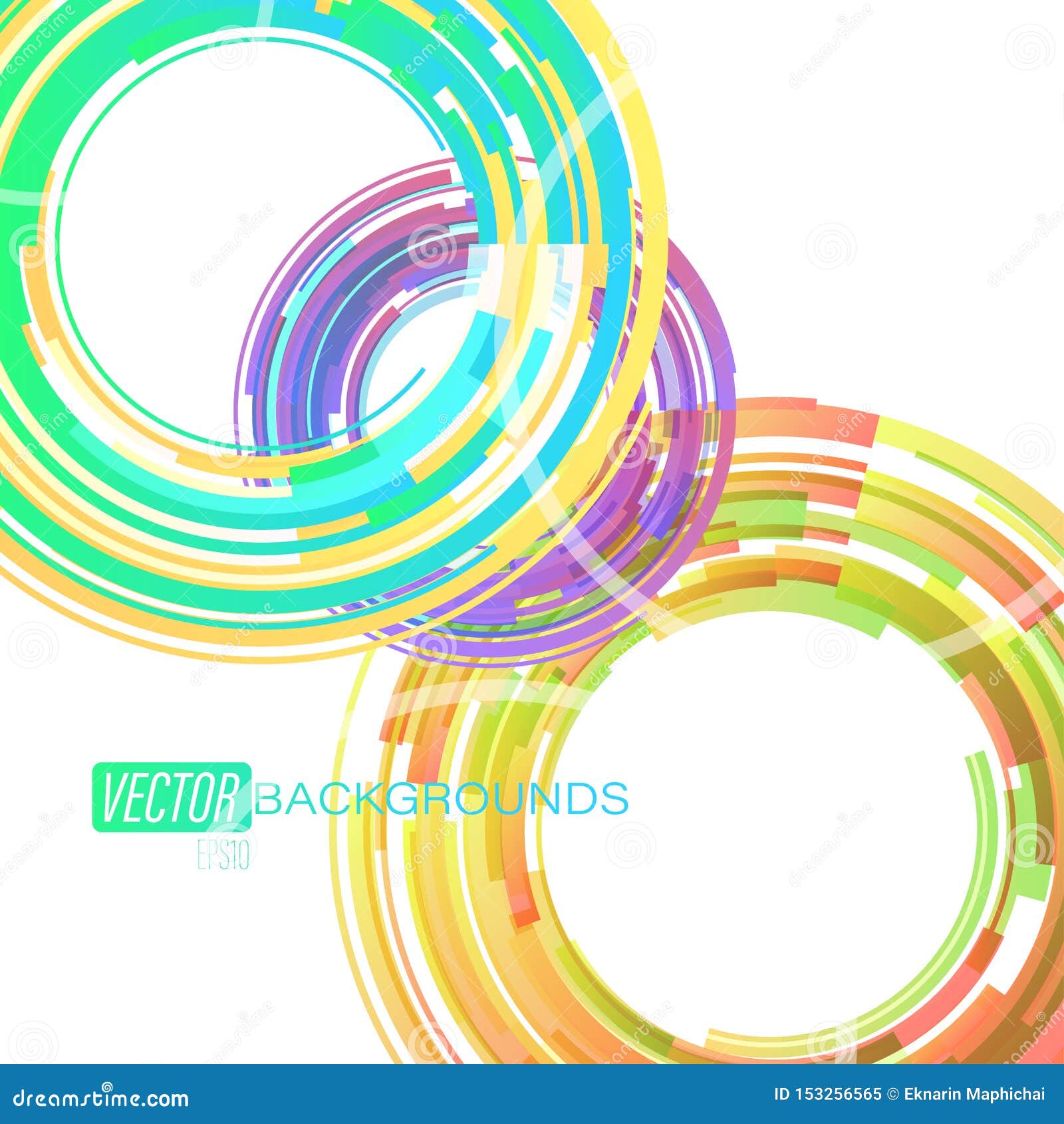 Circular Lines Motion on a White Stock Vector - Illustration of digital ...