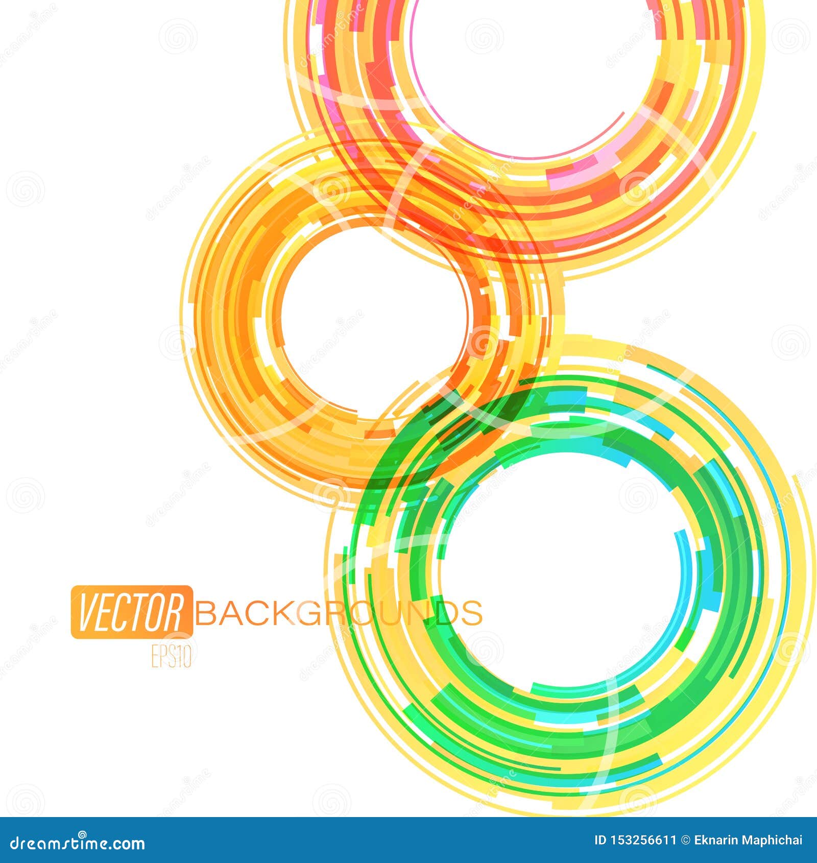 Circular Lines Motion on a White Stock Vector - Illustration of ...