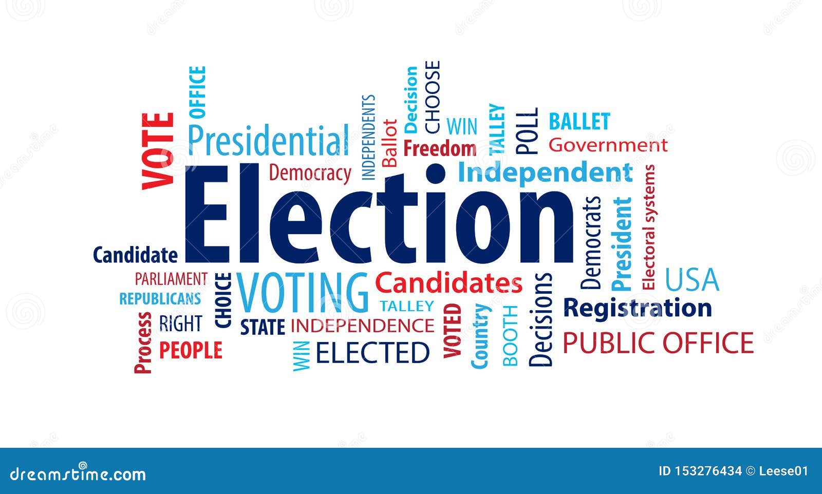 Election Word Cloud stock vector. Illustration of official - 153276434