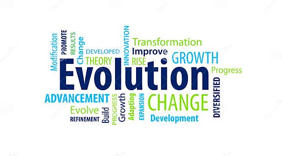Evolution Word Cloud stock vector. Illustration of innovation - 153276463